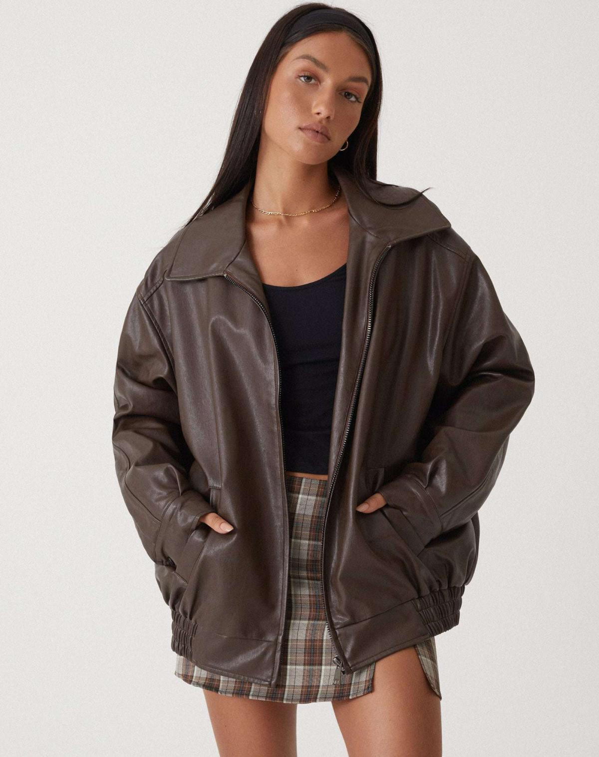 Sybil | Loose Leather Jacket